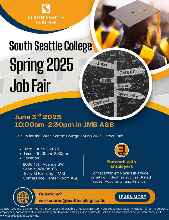 South Seattle College to host Spring 2025 Job Fair | Westside Seattle